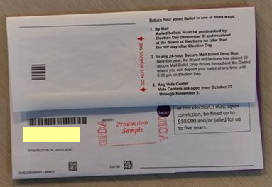Mail Ballot Instructions | District of Columbia Board of Elections